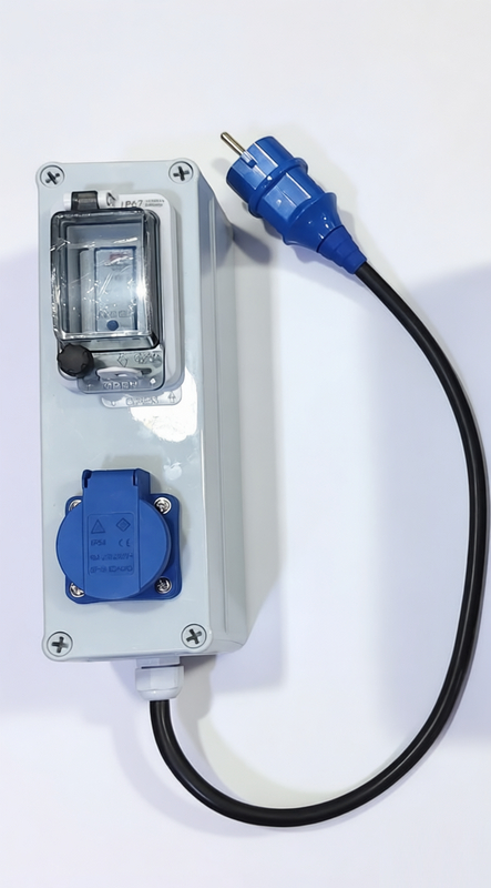 Single Phase 16A Portable Distribution Box IP67 With Extension Cable 0. ...